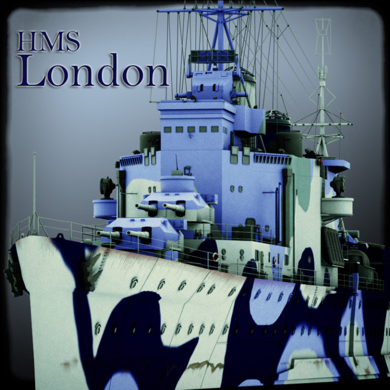 HMS London Schwerer Kreuzer | 3D-fame | Auetarget Onlineshop